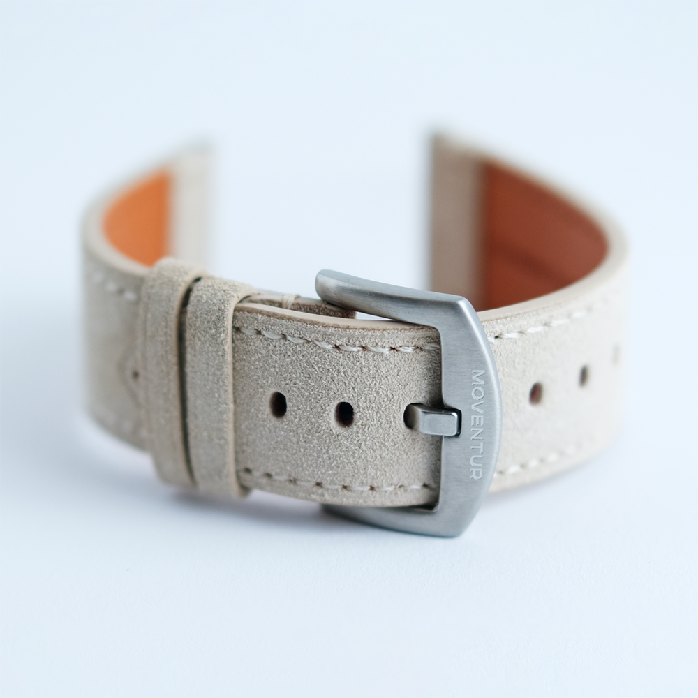 SUEDE LEATHER strap - Beige – Moventur Watches